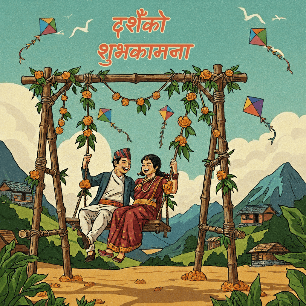 🪁 Create Beautiful Dashain Cards & Greetings Online